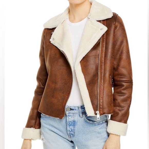 Aqua | Jackets & Coats | Aqua Faux Shearling Jacket | Poshmark